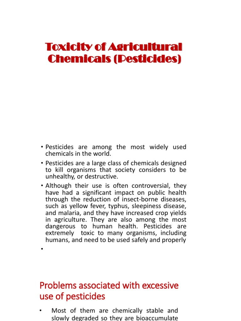 4 - Toxicity of Insecticides | PDF | Insecticide | Pesticide