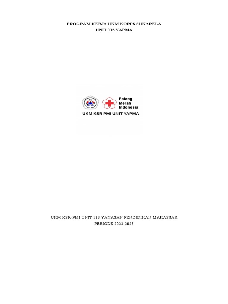 Proposal Ukm KSR Pmi Unit 113 Yapma | PDF