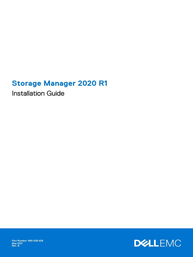 Storage Manager 2020 R1: Installation Guide | PDF | Databases | Microsoft Sql Server