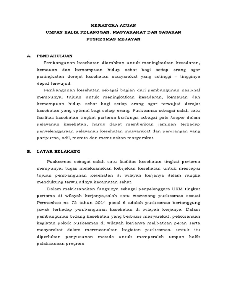 Kak Umpan Balik (Ukp Ukm) | PDF