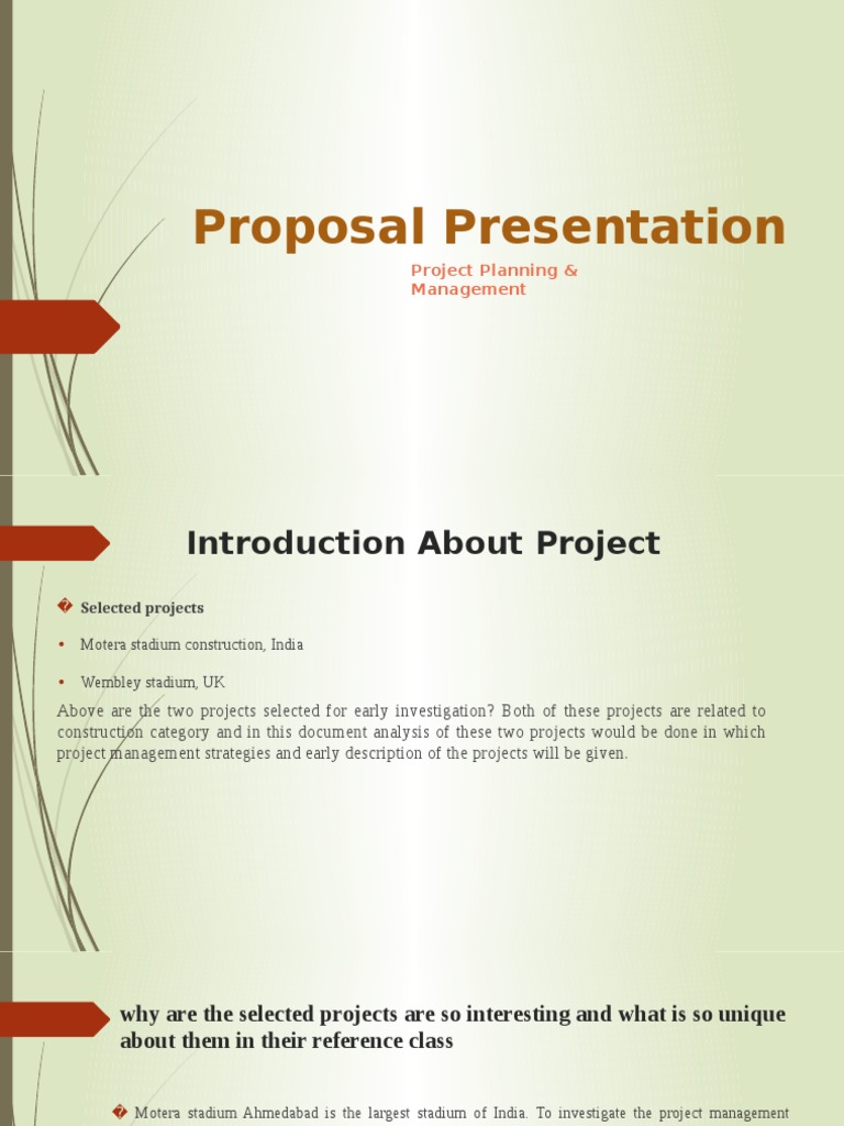 Proposal Presentation: Project Planning & Management | PDF | Project ...