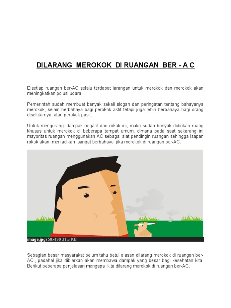 Bahaya Merokok di Ruangan Ber-AC | PDF