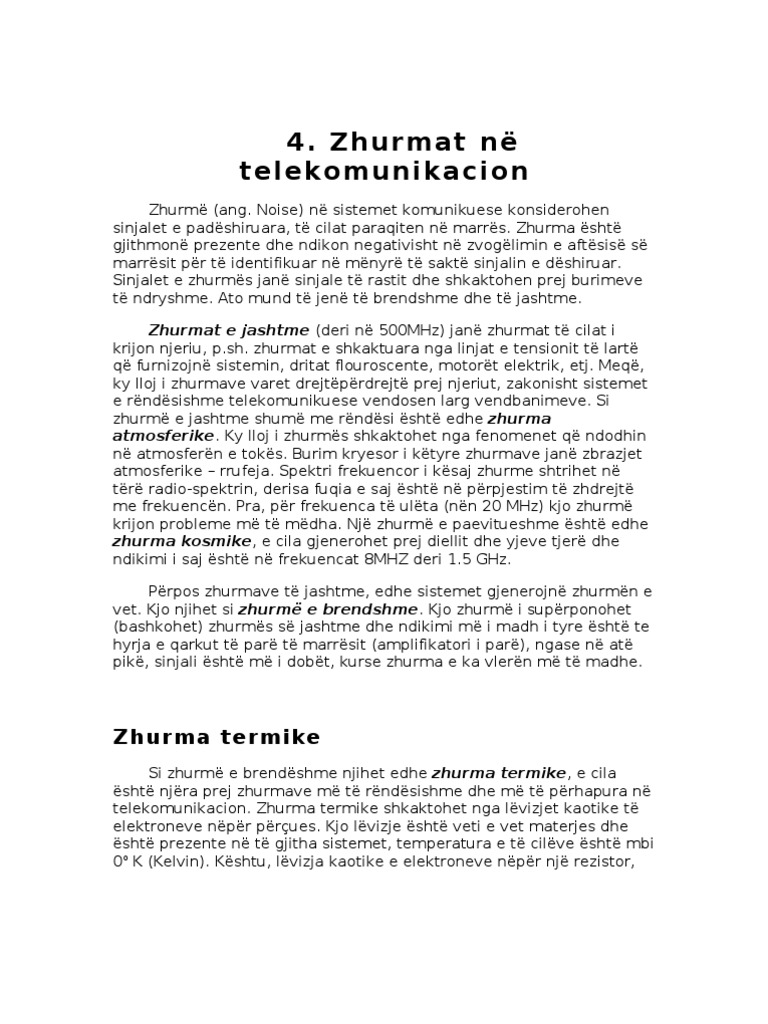 Zhurmat Ne Telekomunikacion | PDF