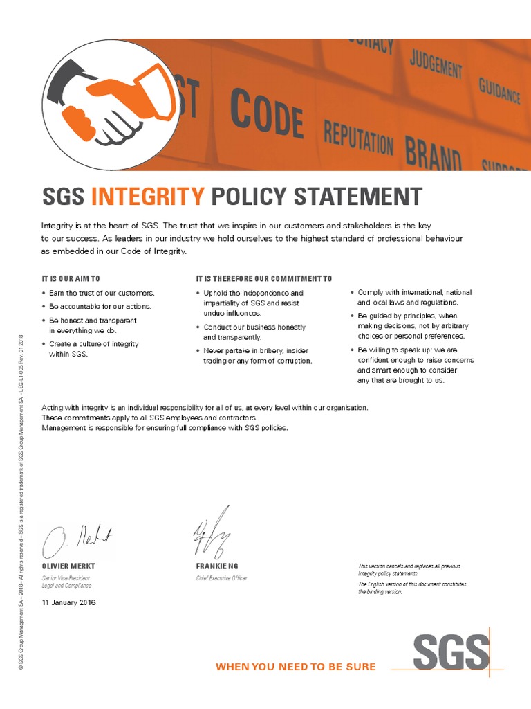 SGS Corpcom Business Statements A1 en LR 19 05 | PDF | Sustainability ...