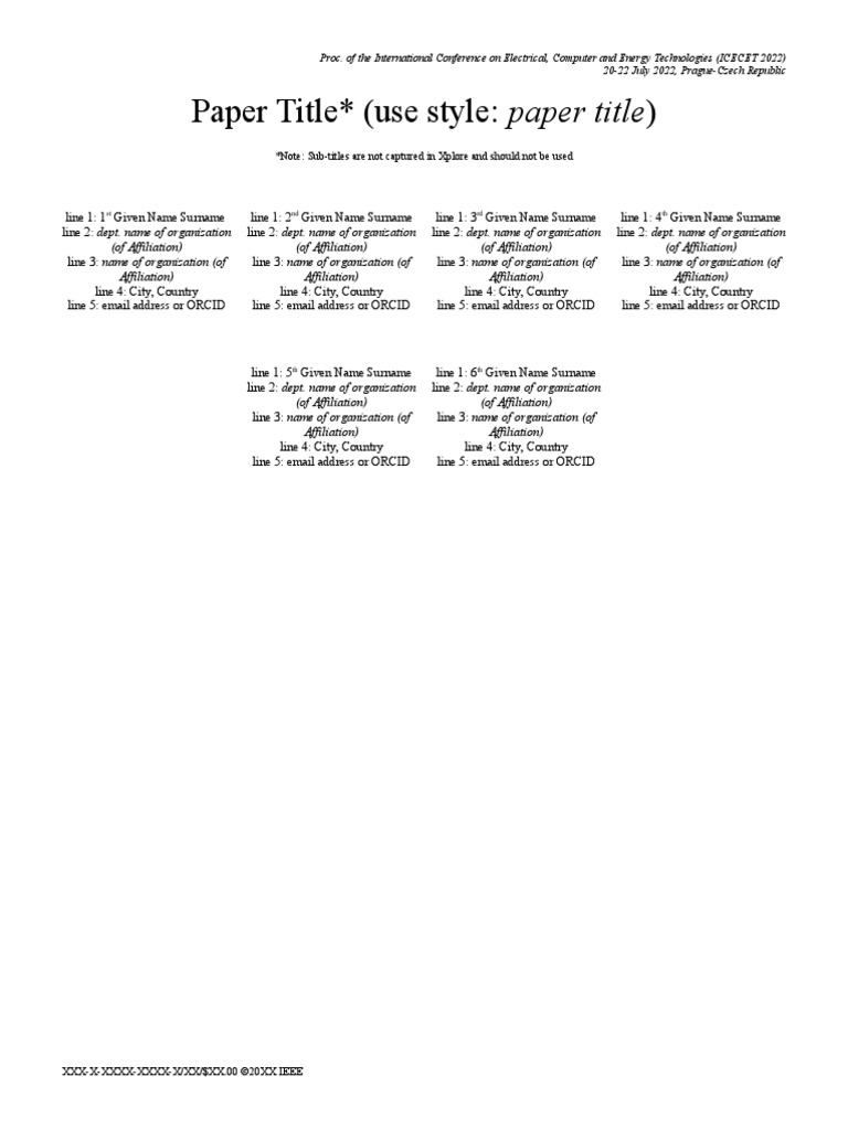 ICECET Template | PDF | International System Of Units | Note (Typography)