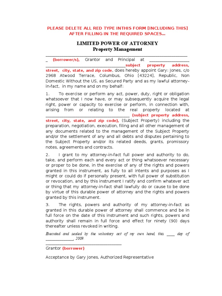 POA | PDF | Power Of Attorney | Justice