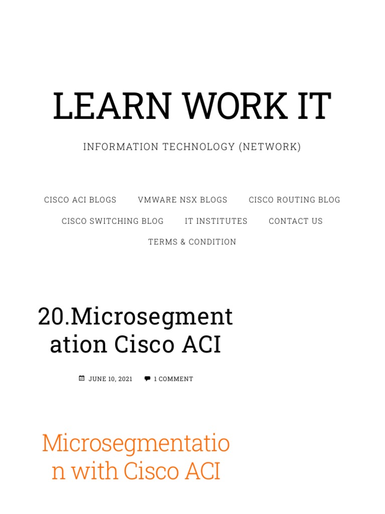 20.microsegmentation Cisco ACI - LEARN WORK IT | PDF | Virtual Machine ...