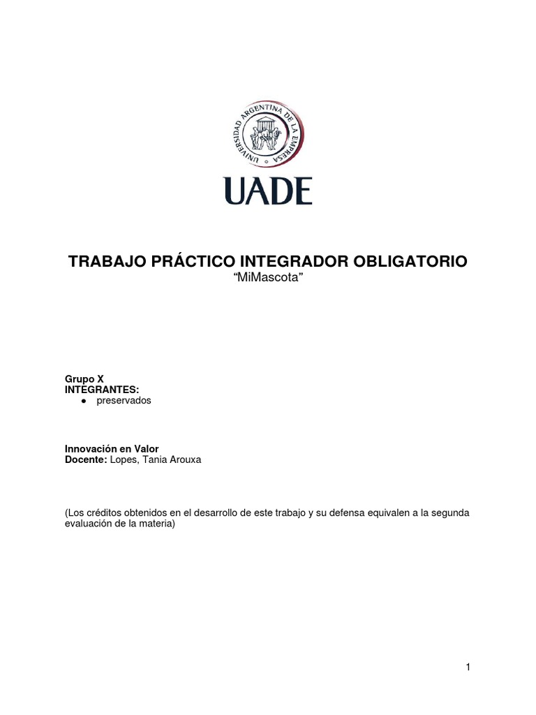 Modelo de TP Integrador | PDF | Aplicación movil | Análisis FODA