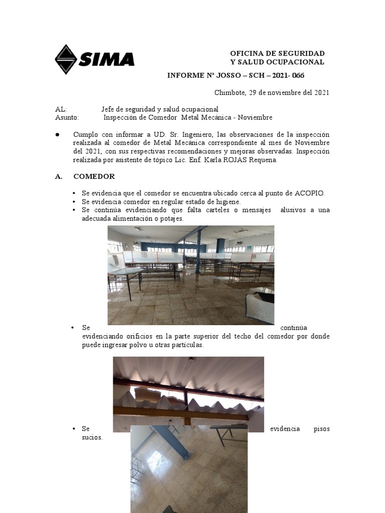 Informe Comedor Noviembre | PDF | Cocina