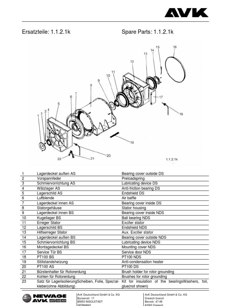 AVK DSG 86 Parts Listing A | PDF