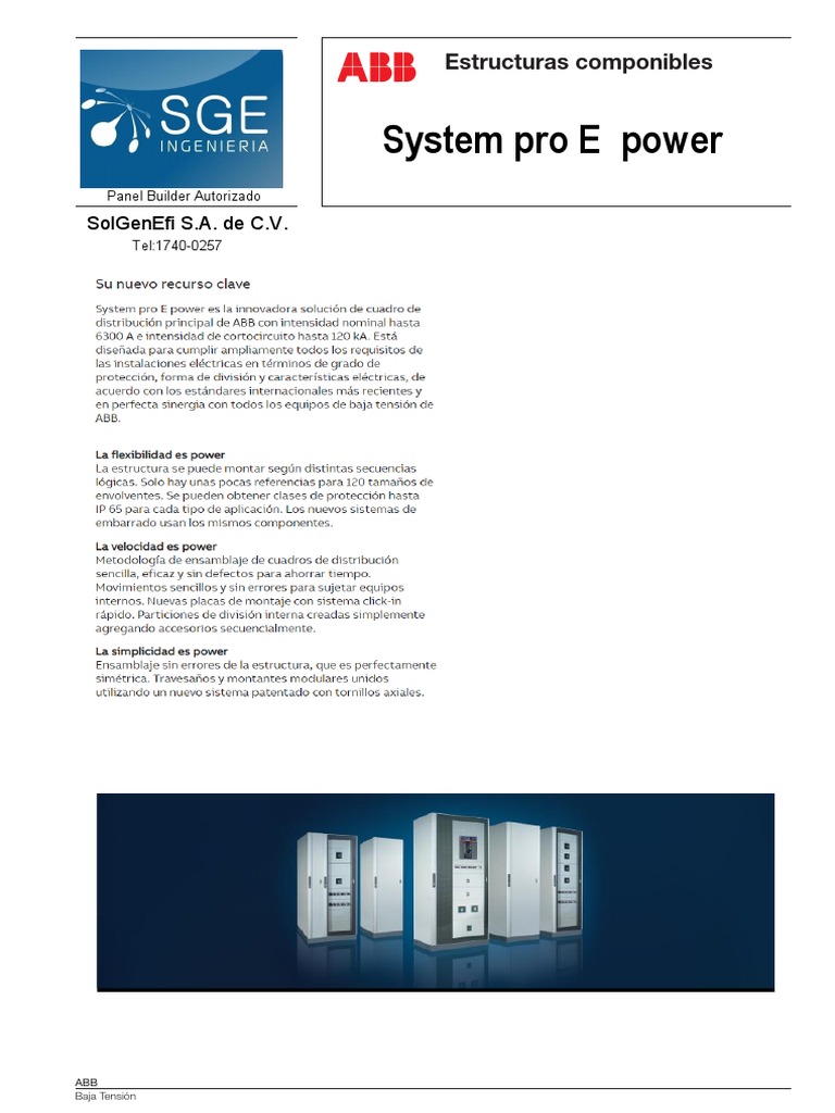 Descripción General Tableros ABB Epower | PDF | Tornillo | Electricidad