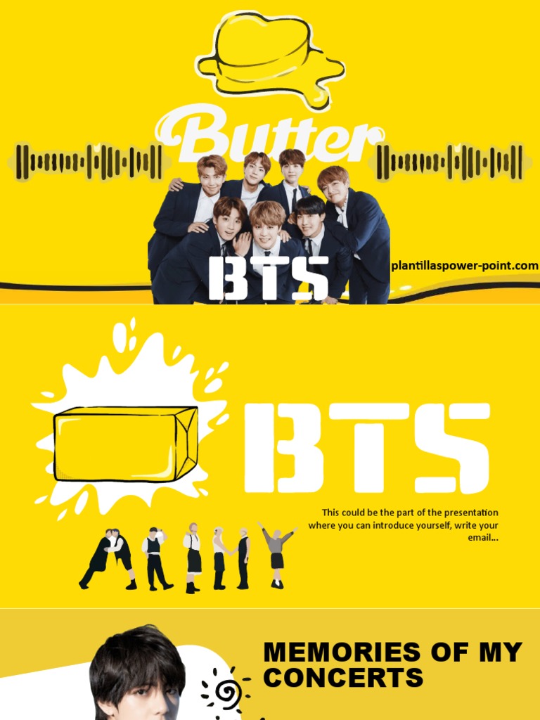 Plantilla Animada Powerpoint Butter Bts | PDF | Computing | New Media