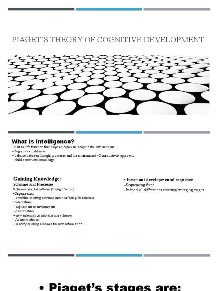 Piaget's Theory of Cognitive Development | PDF | Mental Processes ...