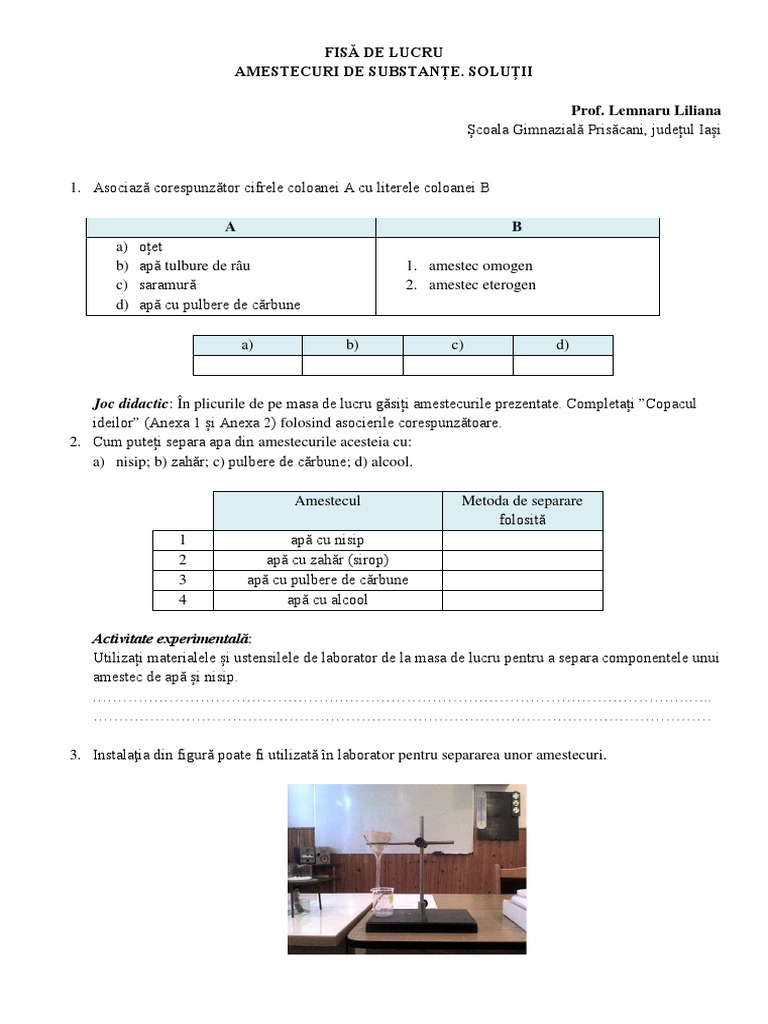 Fisa Experimentala - Lucrul Mecanic | PDF