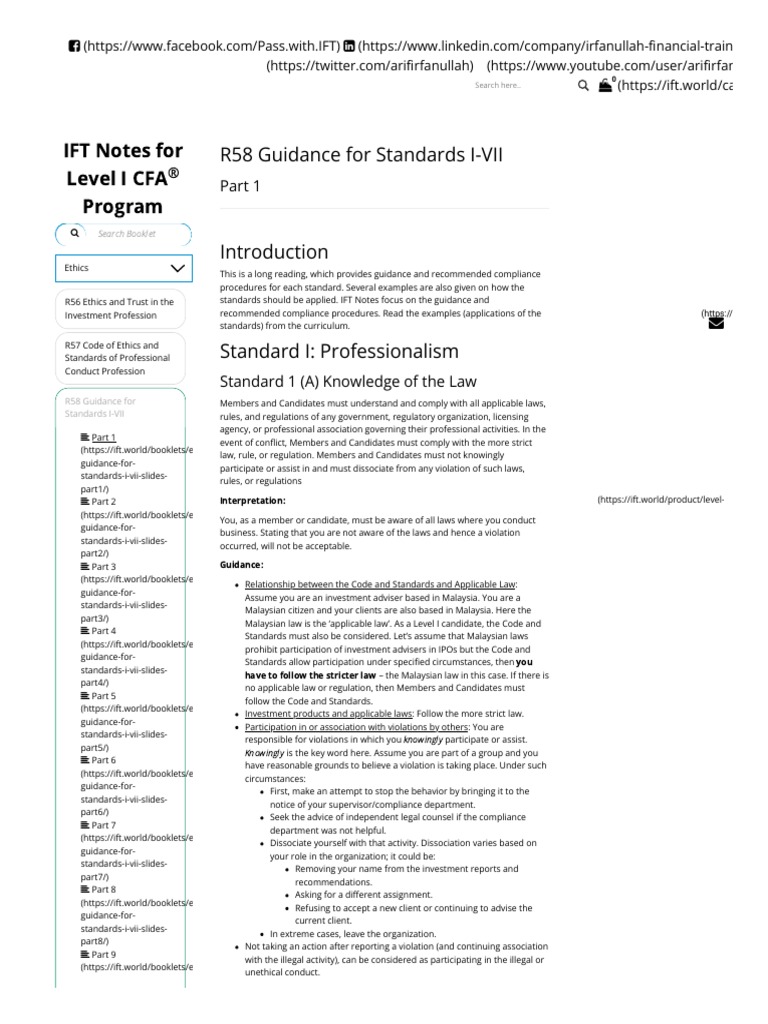 Guidance For Standards I-VII - IFT World | PDF | Regulatory Compliance ...
