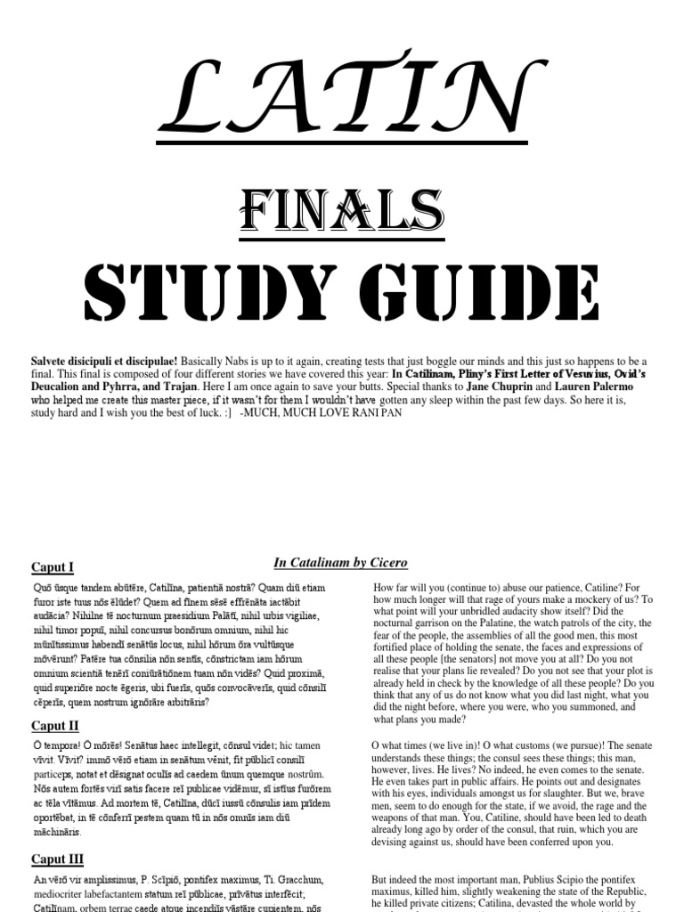 LATIN Study Guide Part 1 | PDF | Ancient Romans | Ancient Roman Government