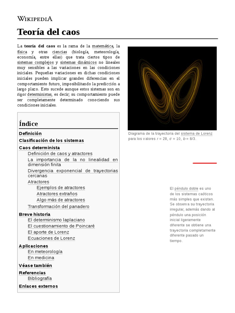 Teoría Del Caos | PDF | Teoría del caos | Atractor