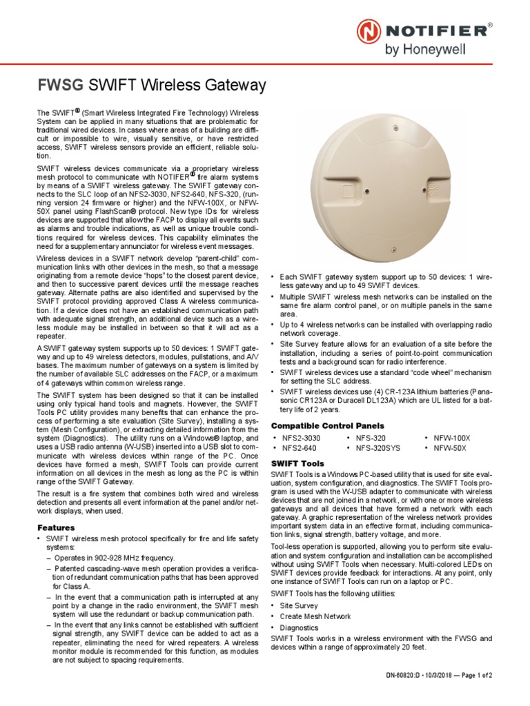 DN - 60820 - FWSG Swift Wireless Gateway | PDF | Computer Network ...