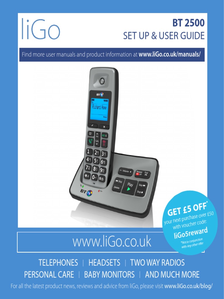 BT 2500 - User Manual | PDF | Telephone | Ac Power Plugs And Sockets