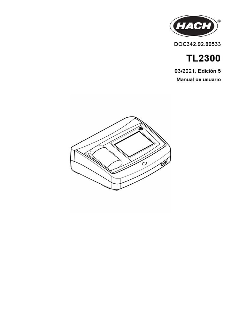 Manual Turbidimetro Hach TL2300 | PDF | Calibración | Contraseña