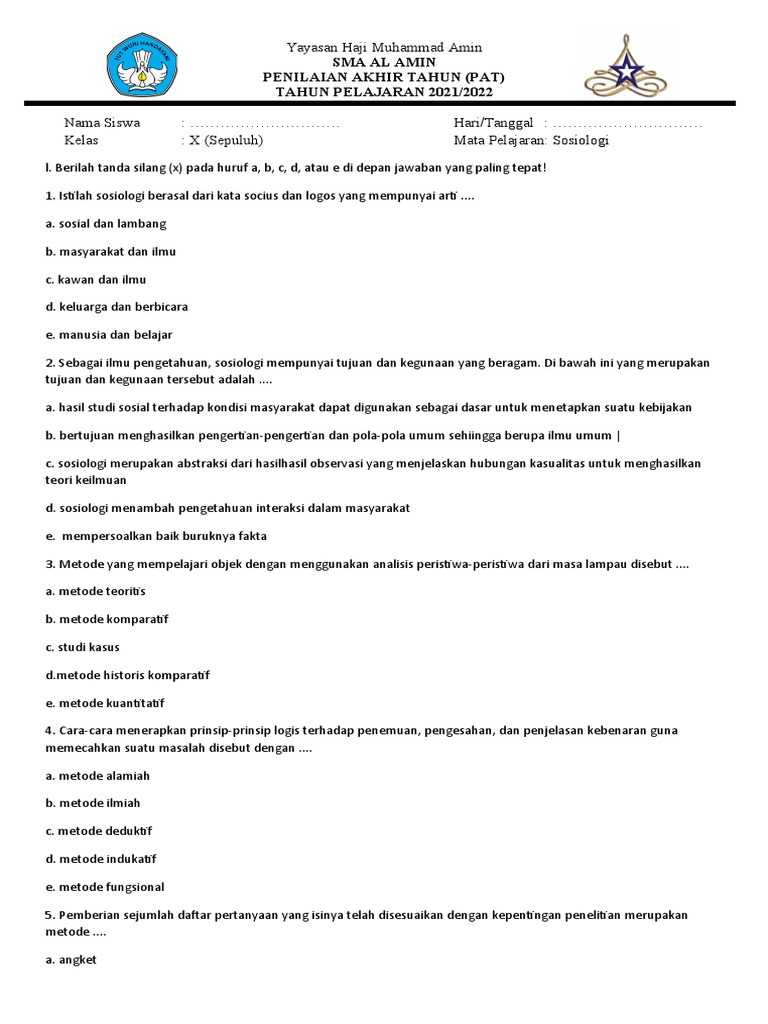 Contoh Format Soal-1 | PDF