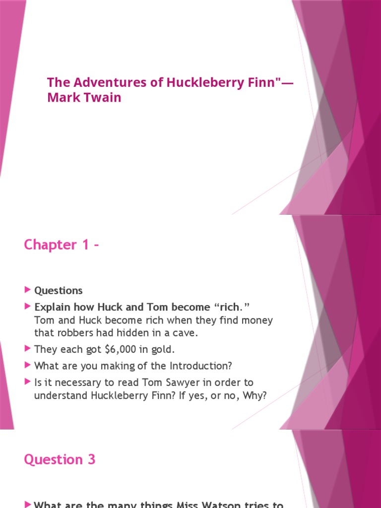 The Adventures of Huckleberry Finn" - Mark Twain | Download Free PDF ...