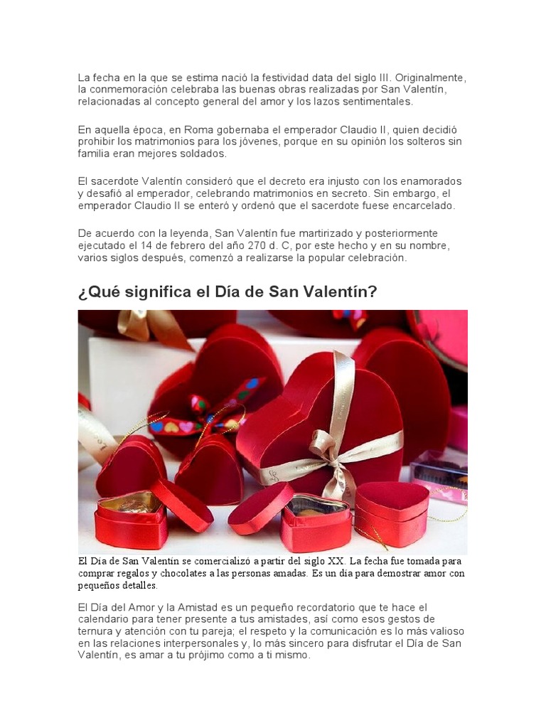 Dia Del Amor y La Amistad | PDF | día de San Valentín | Amor