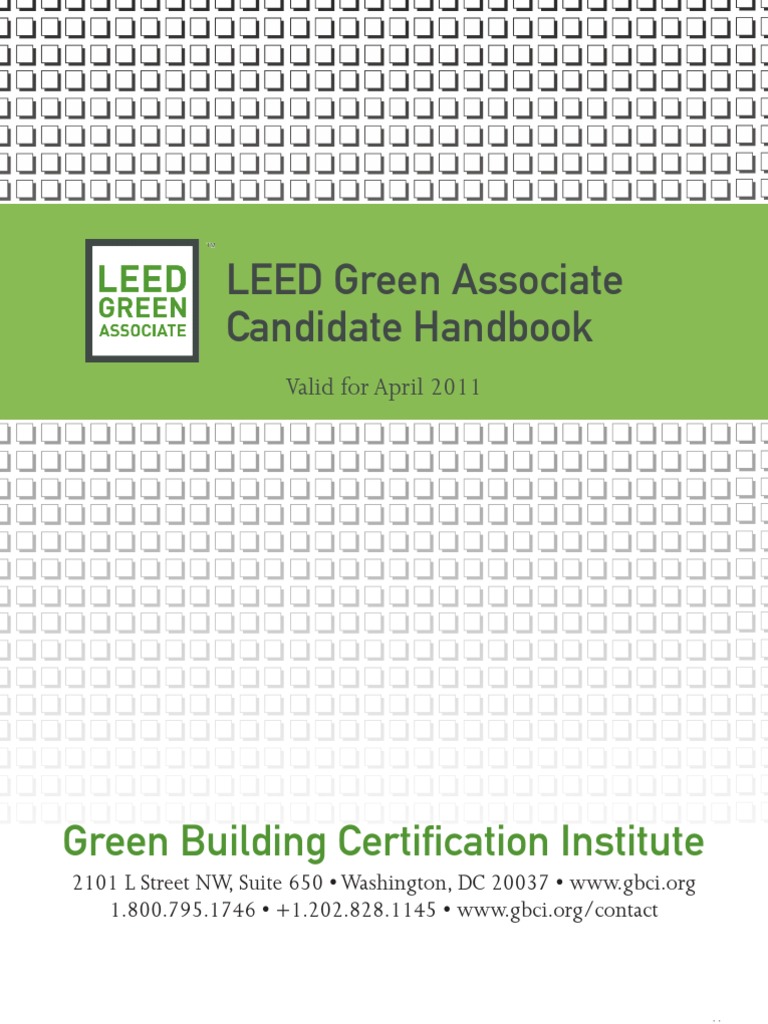 Candidate Handbook LEED Green Associate: Green Building Certification ...