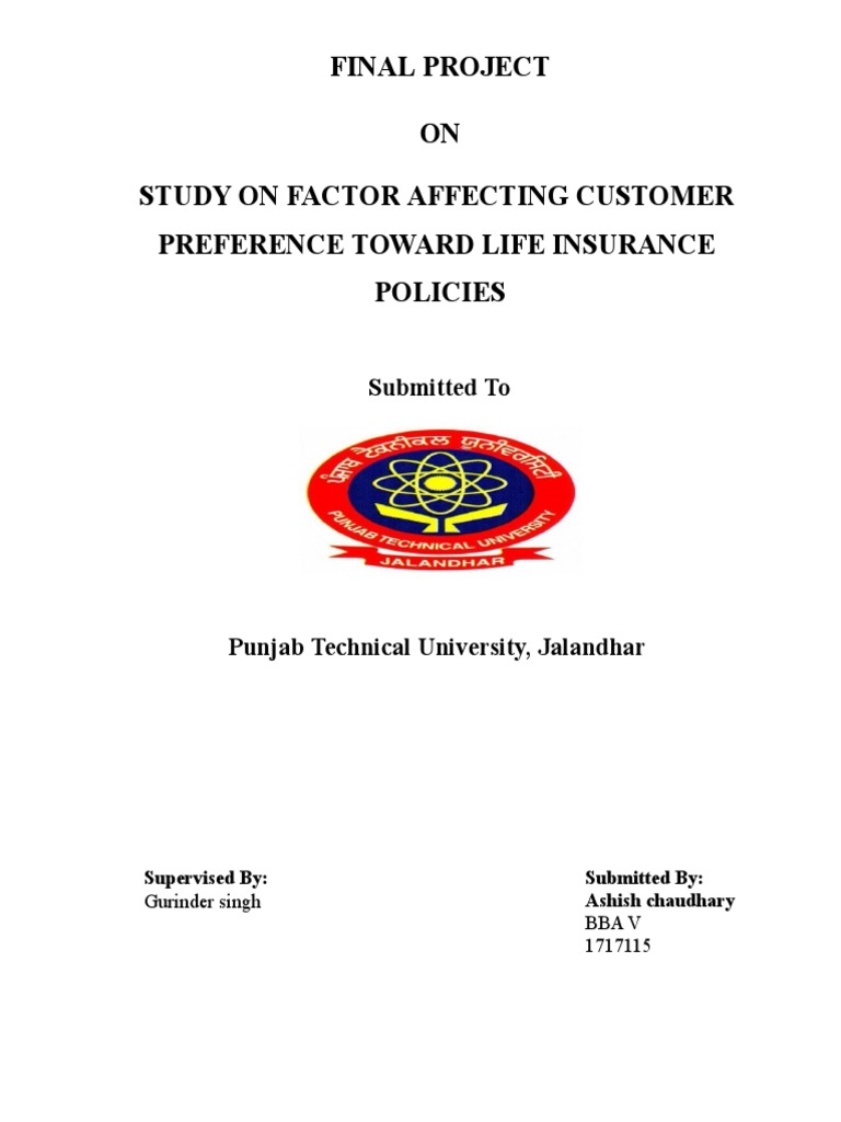 Final Project ON Study On Factor Affecting Customer Preference Toward ...