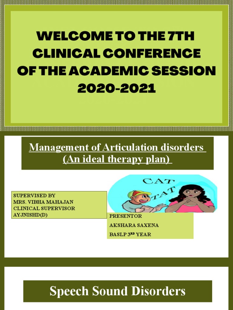 Articulation Disorder Management Guide | PDF | Speech | Phonology