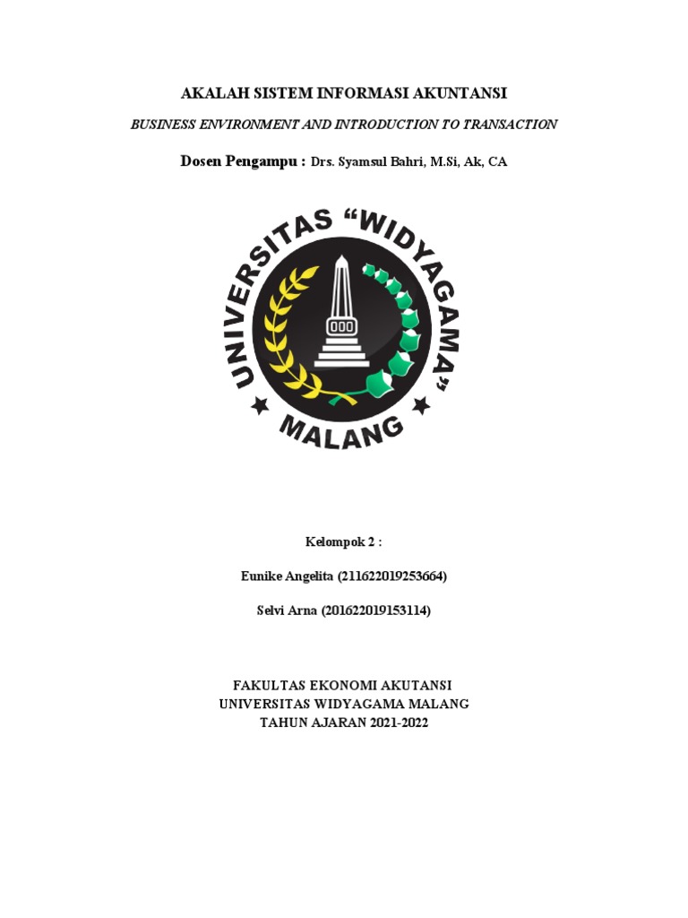 Kel 2 SIA-Bussines Environment & Introduction | PDF