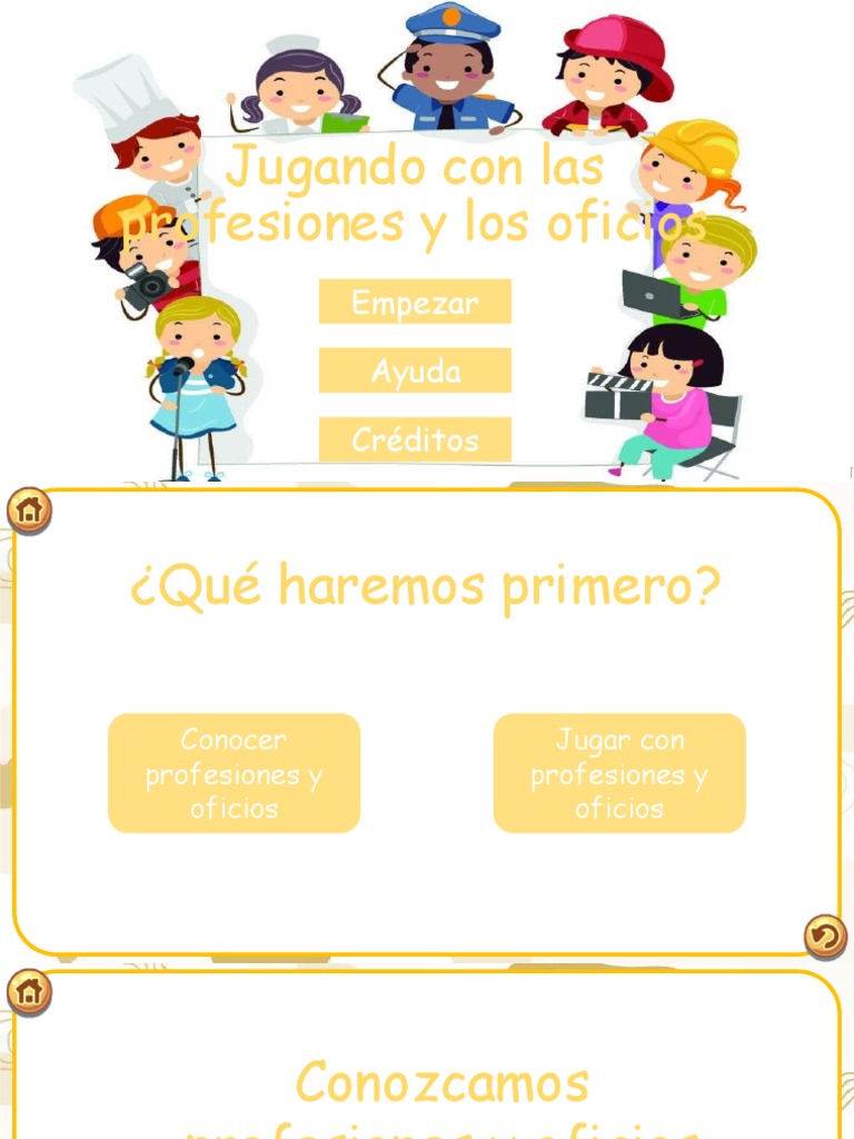 Jugando Con Las Profesiones y Los Oficios | PDF | Cocina, comidas y ...