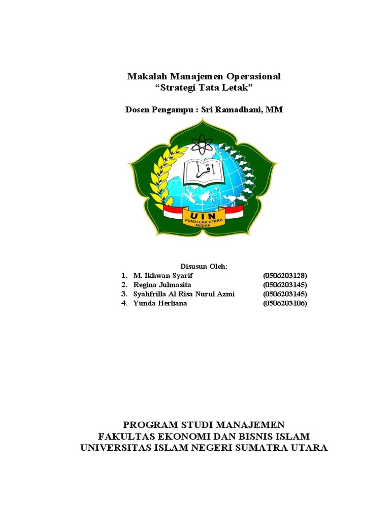Manajemen Operasi TATA LETAK | PDF