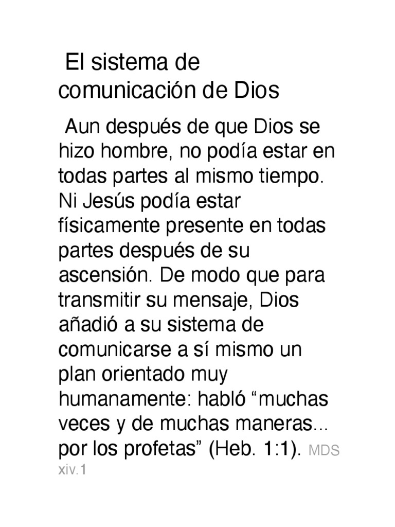 El Sistema de Comunicación de Dios | PDF | Verdad | Dios