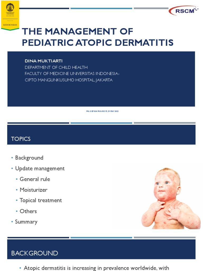 ?management Atopic Dermatitis - Dr. Dina | PDF | Dermatitis | Topical Medication