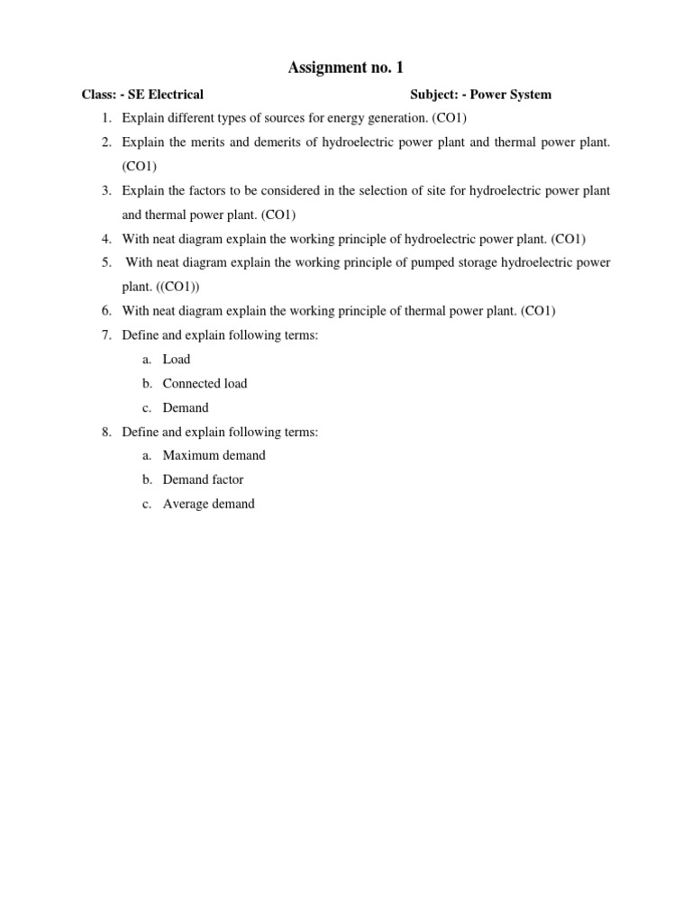 Assignment Power System | PDF