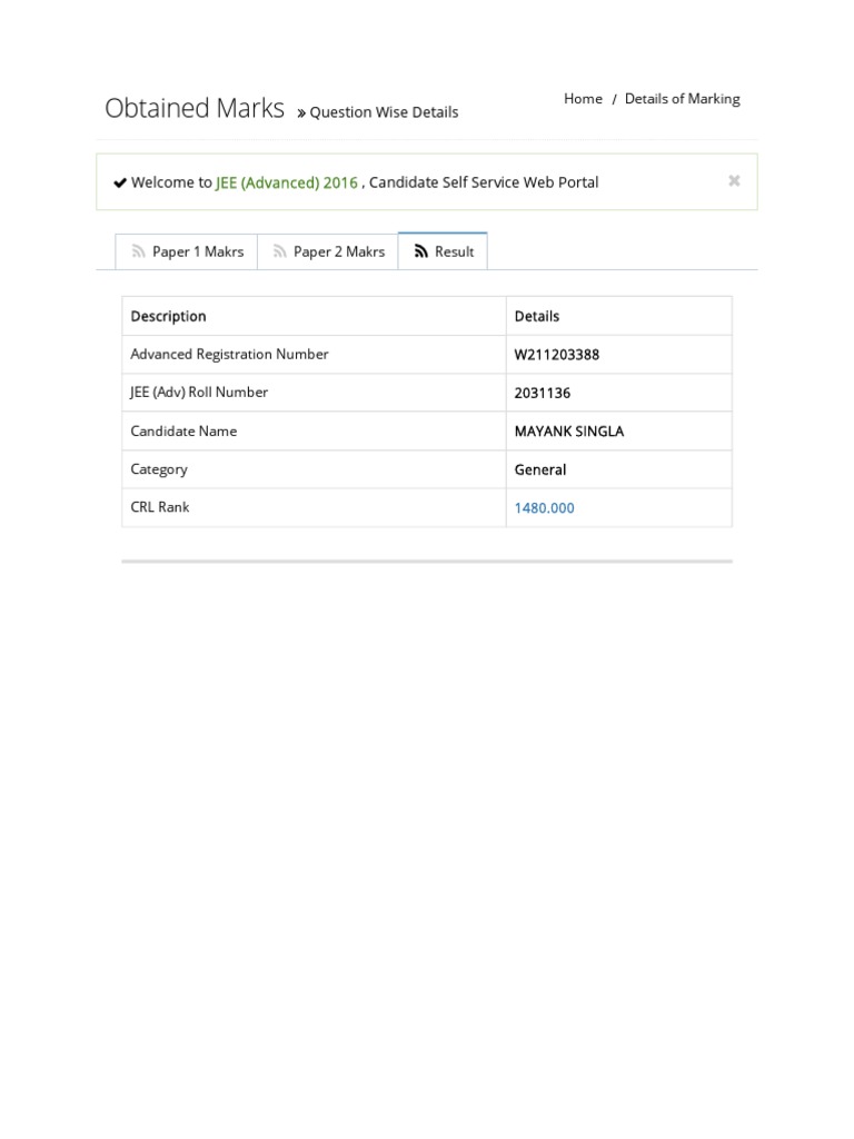 Candidate Dashboard | PDF