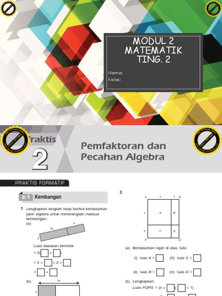 Modul Matematik Tingkatan 2 Bab 2 New Pdf