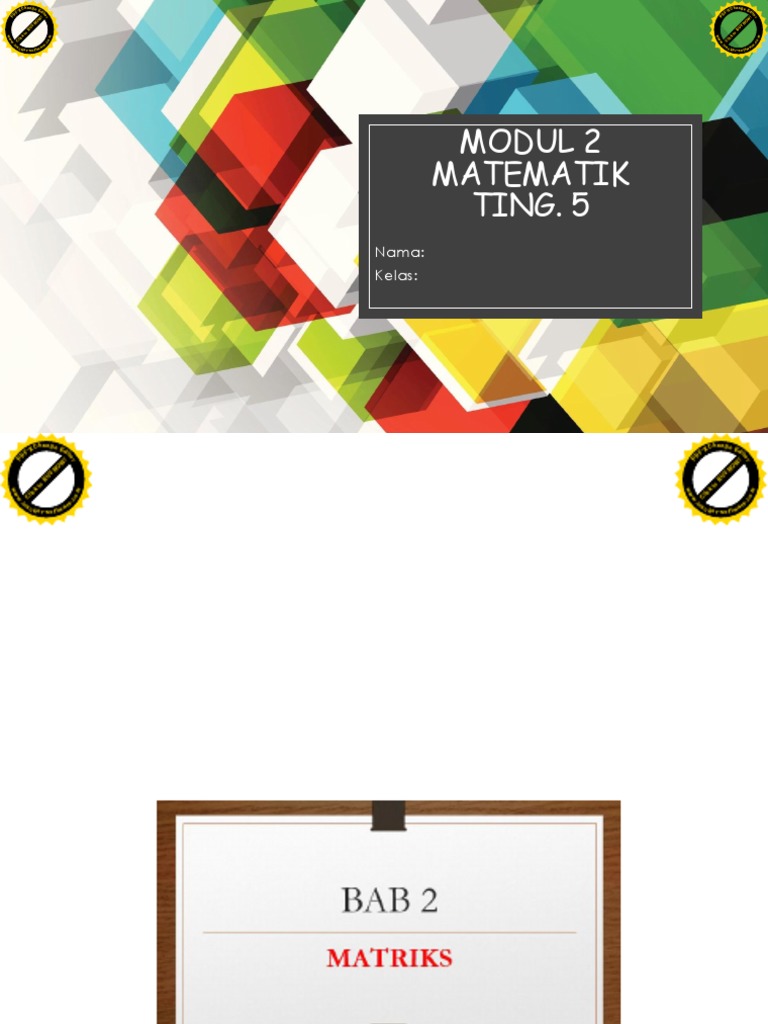 Modul Matematik Tingkatan 5 - Bab 2 New 1 | PDF