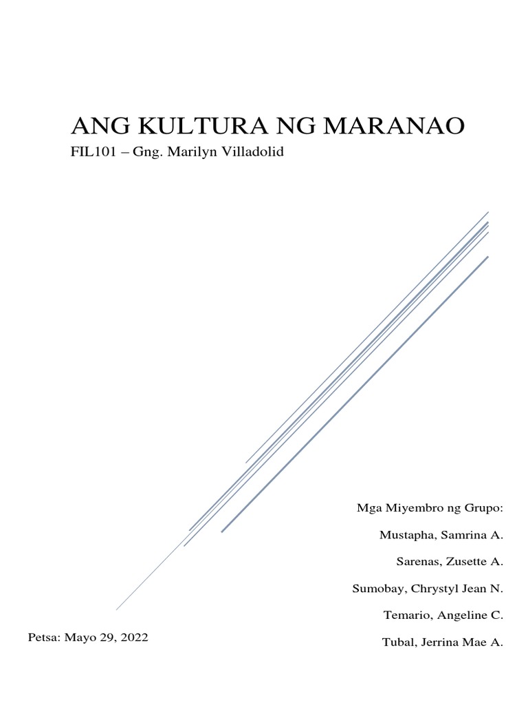 FIL101 Group 3 Term Paper | PDF