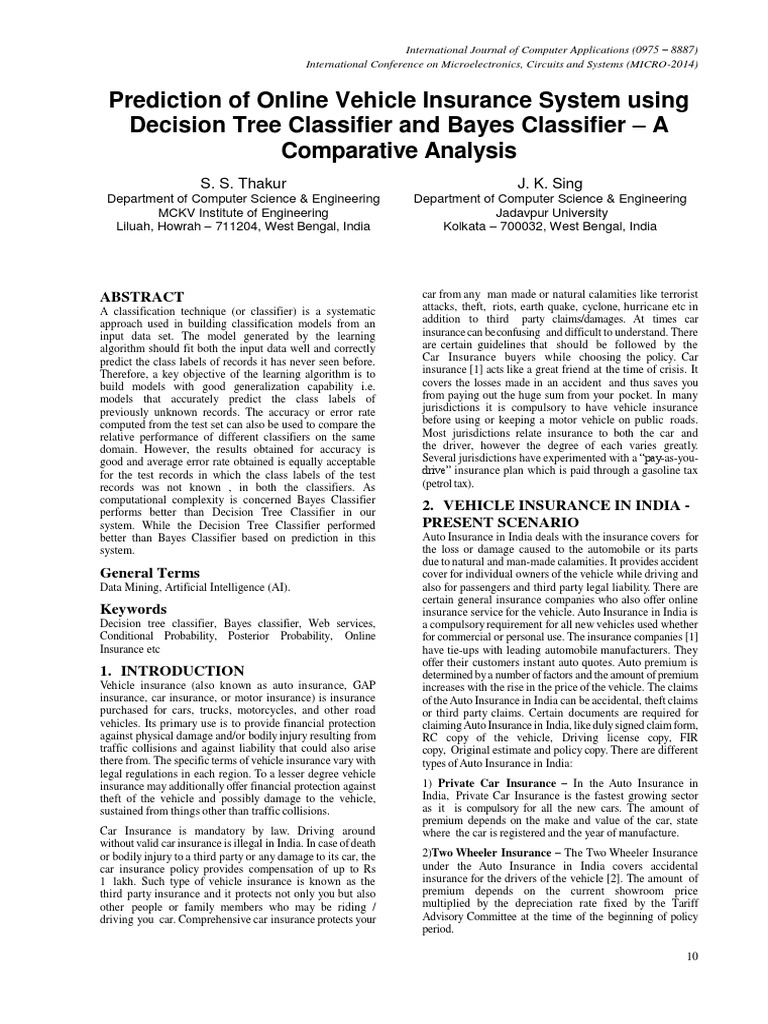 Prediction of Online Vehicle Insurance System Using Decision Tree ...