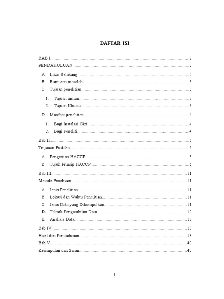 Laporan HACCP 1 Print | PDF | Kesehatan Holistik