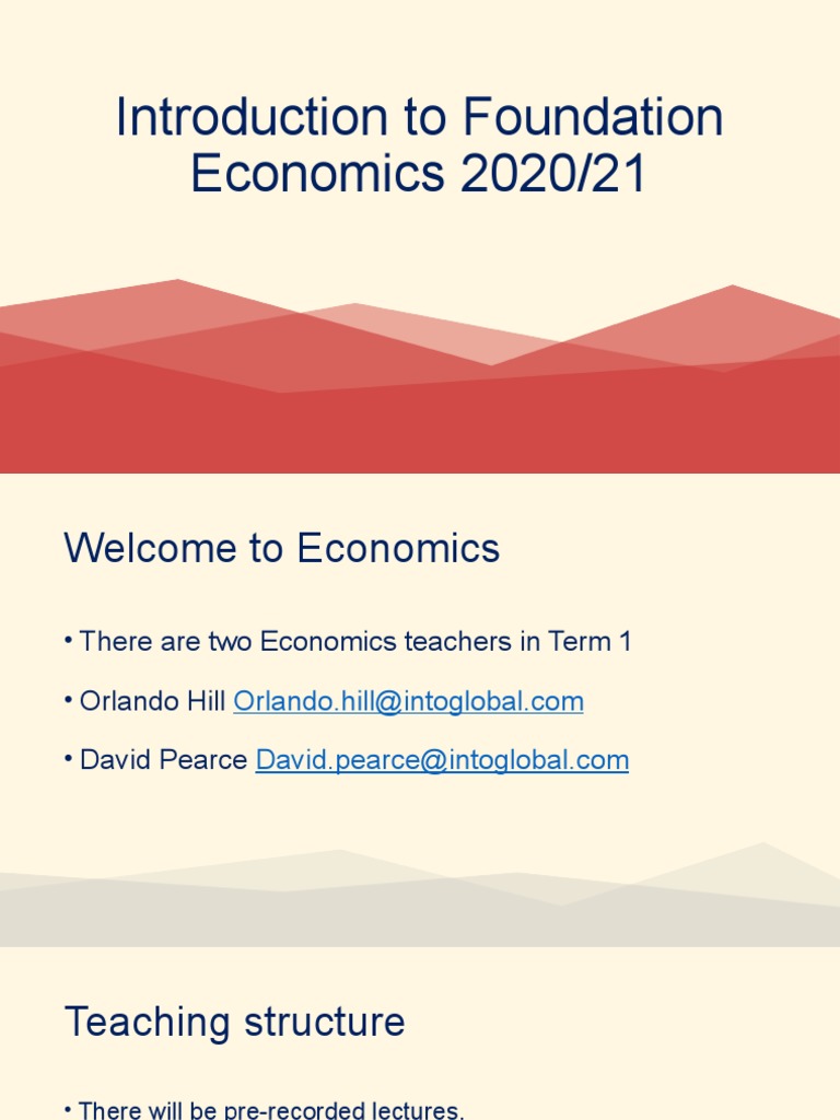 Economics Introduction 1 | PDF | Career & Growth | Business