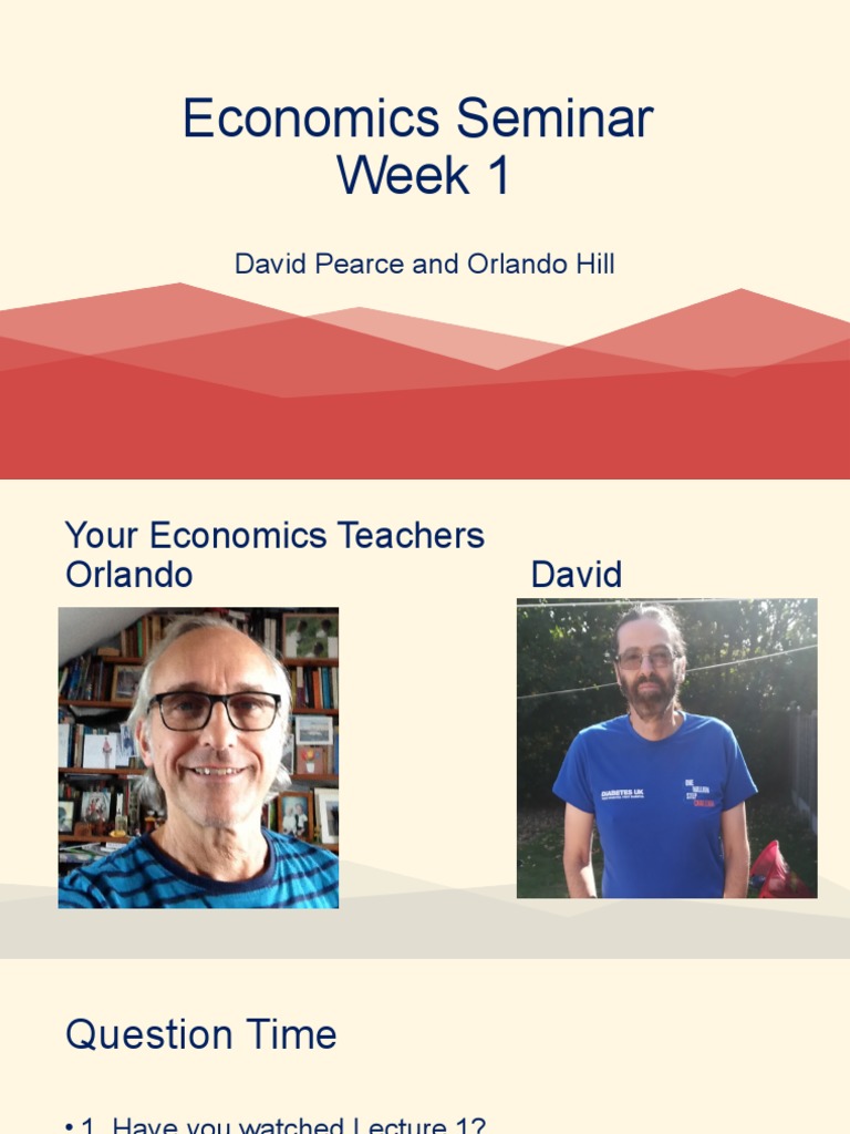 Economics Seminar Week 1-1 | PDF | Economics | Essays