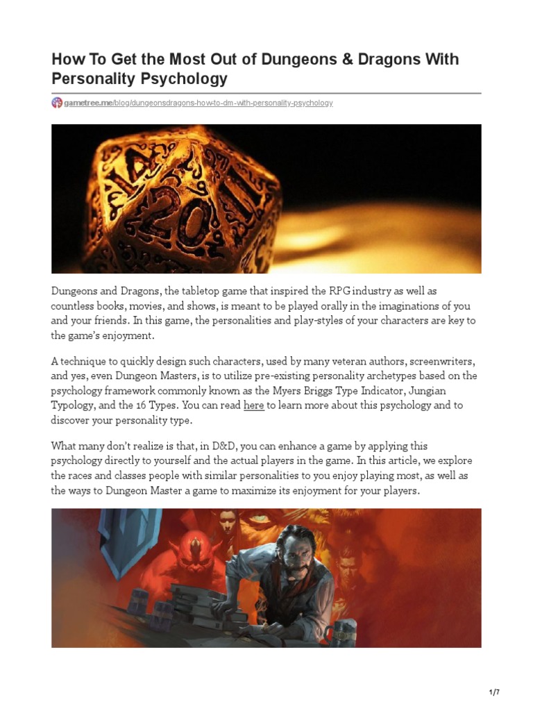 DND Personality Psychology | PDF | Dungeons & Dragons | Personality Type
