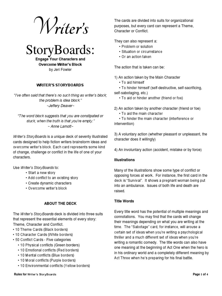 Story Cards | PDF | Plot (Narrative) | Hero