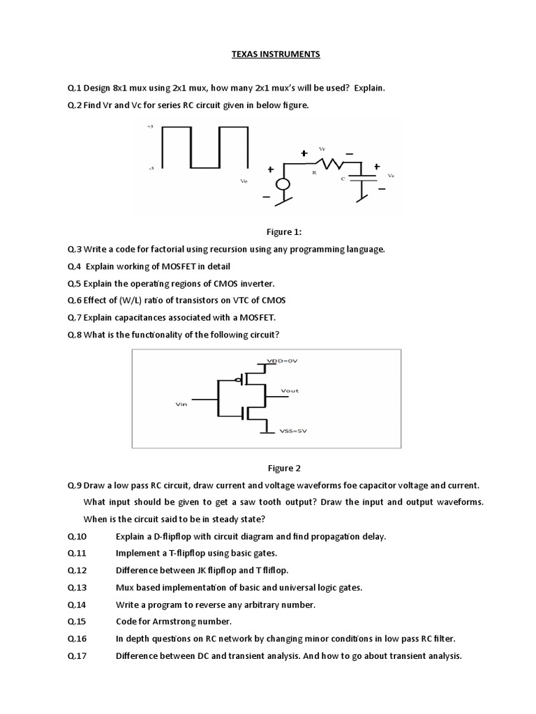 Texas Instruments Interview | PDF | Computers