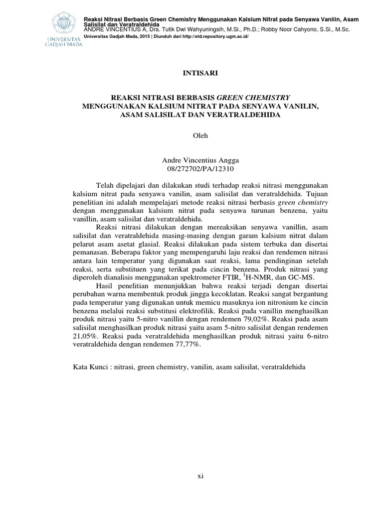 Jurnal Abstract Substitusi Elektrofilik | PDF