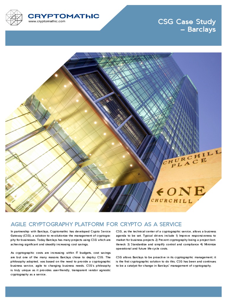 Barclays Case Study | PDF | Key (Cryptography) | Cryptography