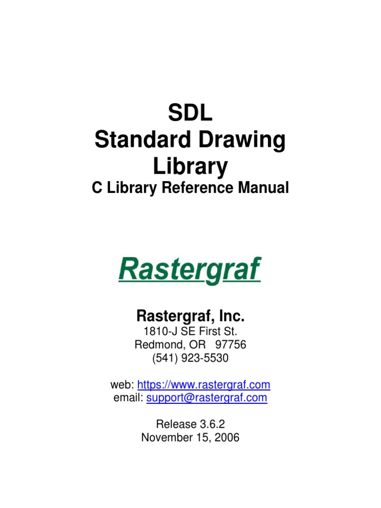 SDL Standard Drawing Library: C Library Reference Manual | PDF ...